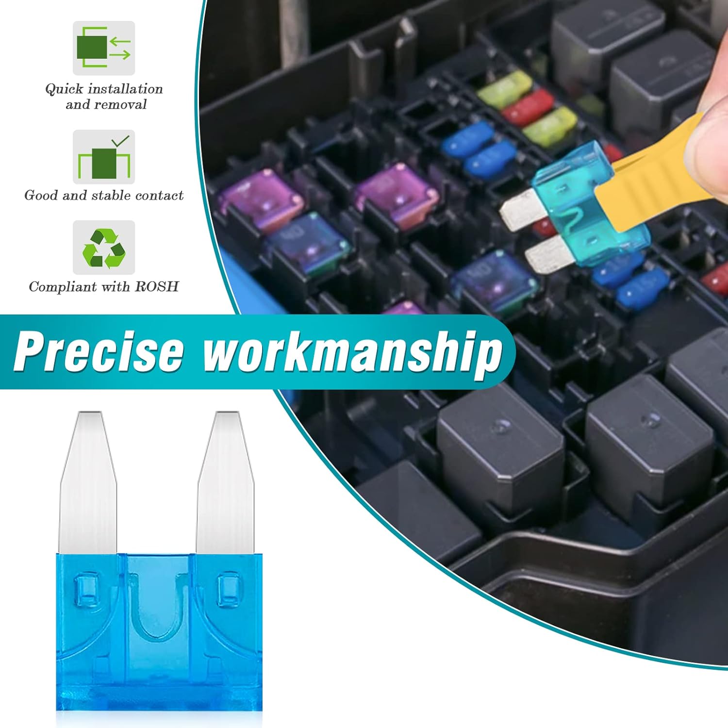 Set de 10 sigurante auto fuzibile, in blister, 10-30A - eMAG.ro