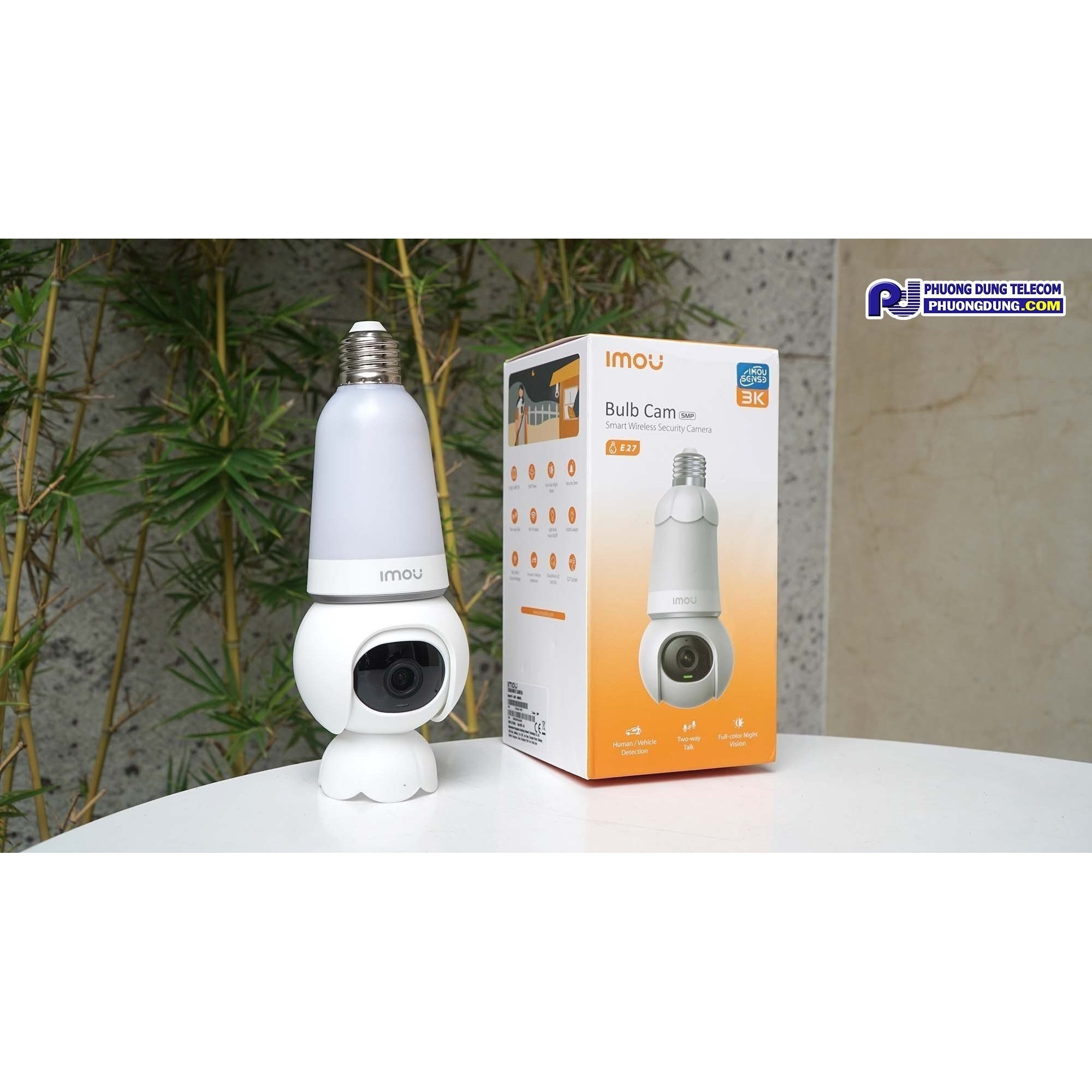 Camera Wireless PTZ cu montare in Dulie E27 Imou Bulb Cam 5 MP, LED 25m ...