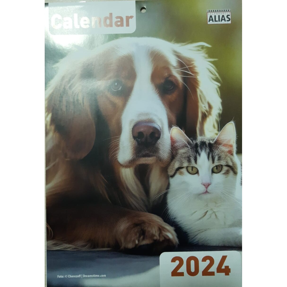 Calendar caini si pisici anul 2024, format A4, 8 file - Alias - eMAG.ro