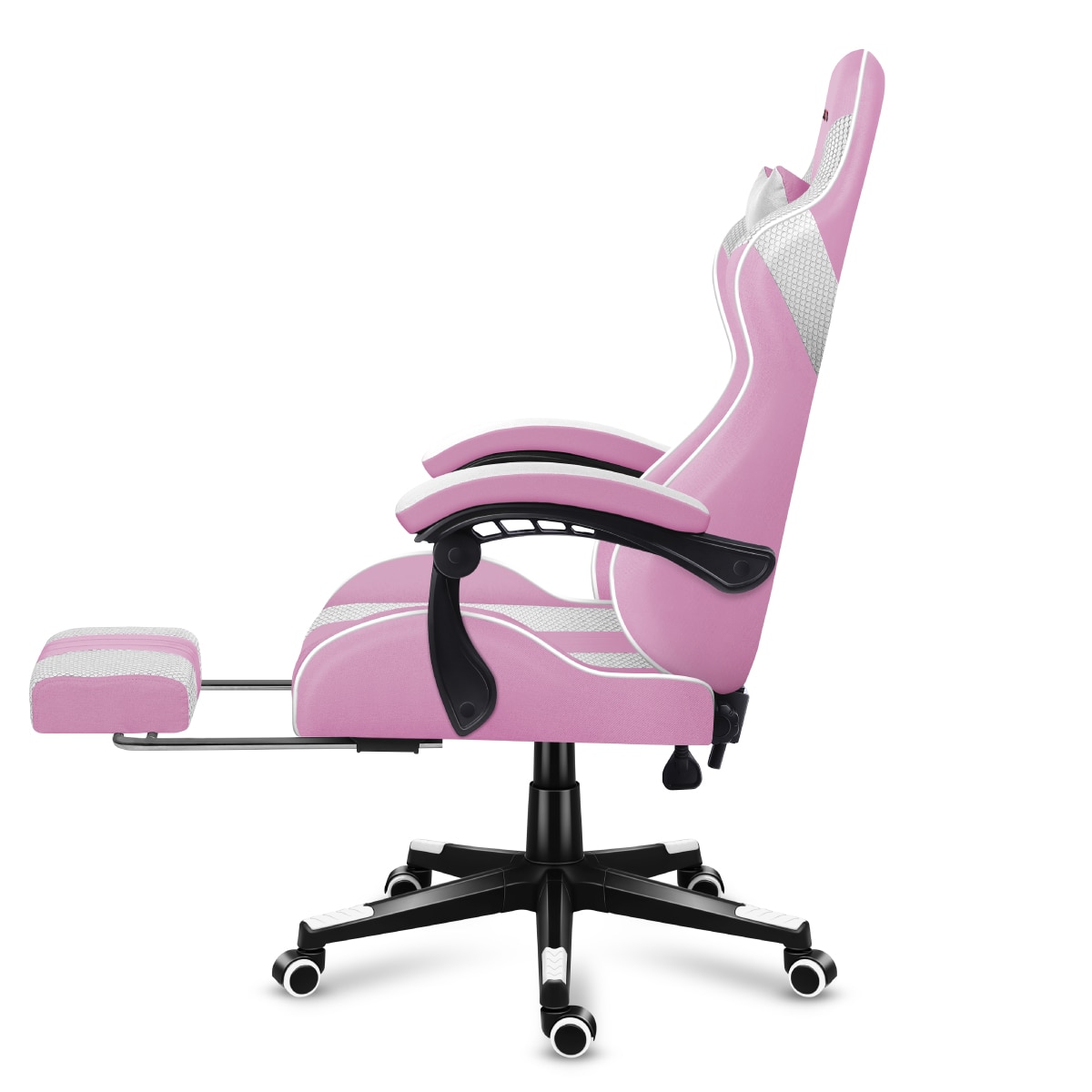 Стол за гейминг Huzaro Force 4.7, розова мрежа, опора за крака, функция ...