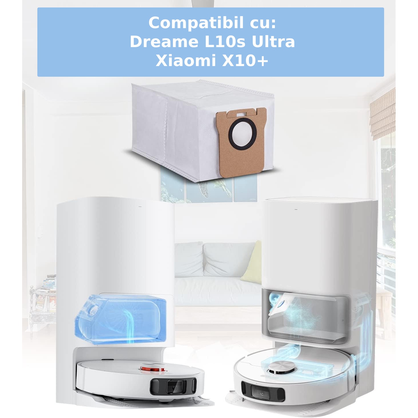 Set 3 saci praf PAA-home compatibili cu aspiratoarele modelul Dreame ...