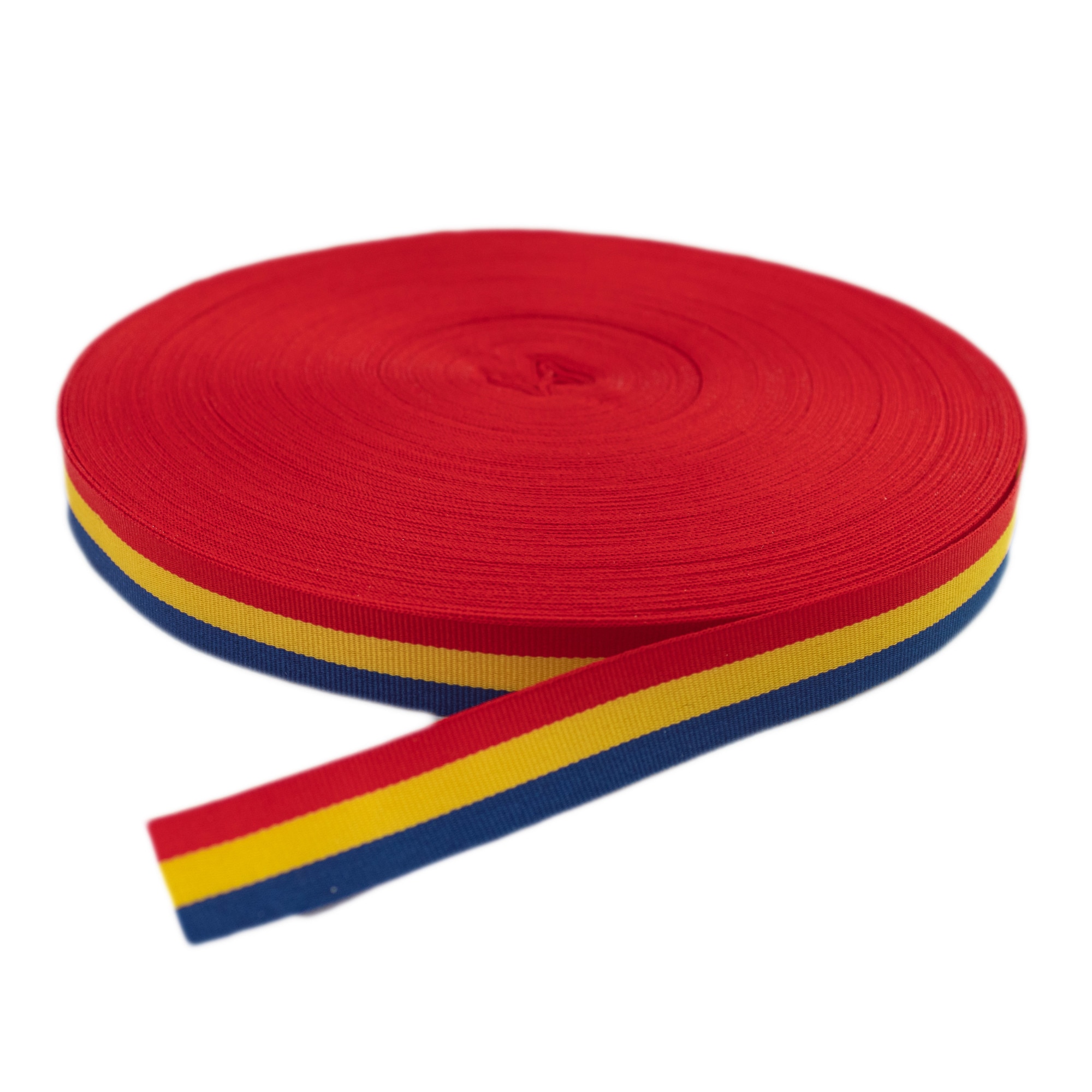Rola panglica tricolora, lungime 50 m, latime 10 mm, poliester - eMAG.ro
