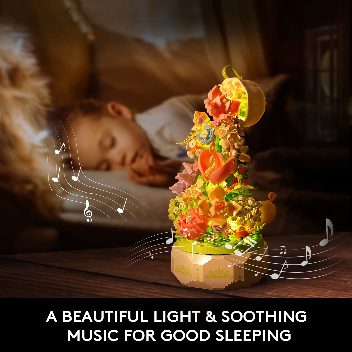 Конструктор Музикална кутия с цветя Walalla Многоцветен Emag Bg