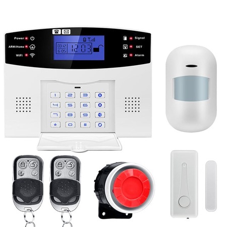 Sistem de alarma pentru securitatea locuintei, Wifi GSM, detector fara ...