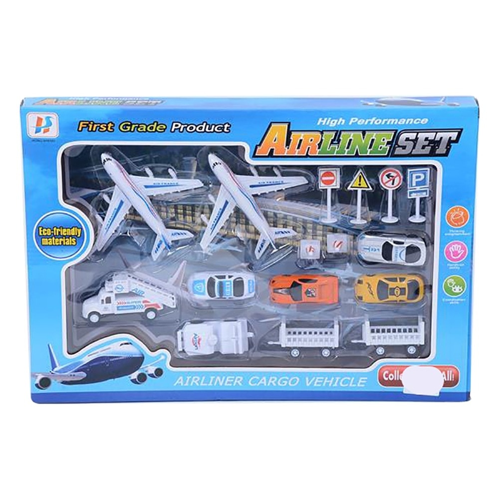 Set aeroport cu avioane, masini si alte accesorii, ATS pentru copii ...