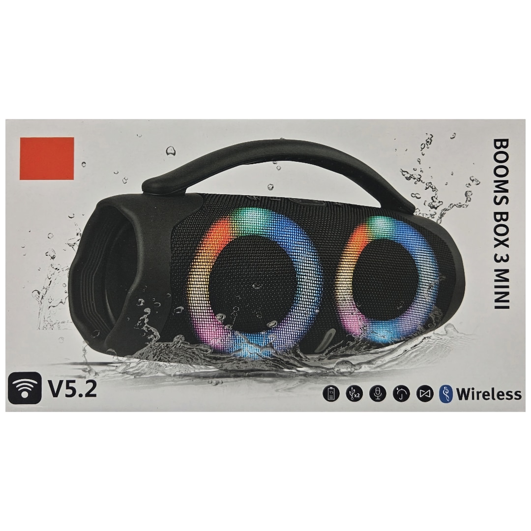 Boxa portabila, Box 3 Mini, Bluetooth, FM, AUX, Micro SD, Pro Sound ...
