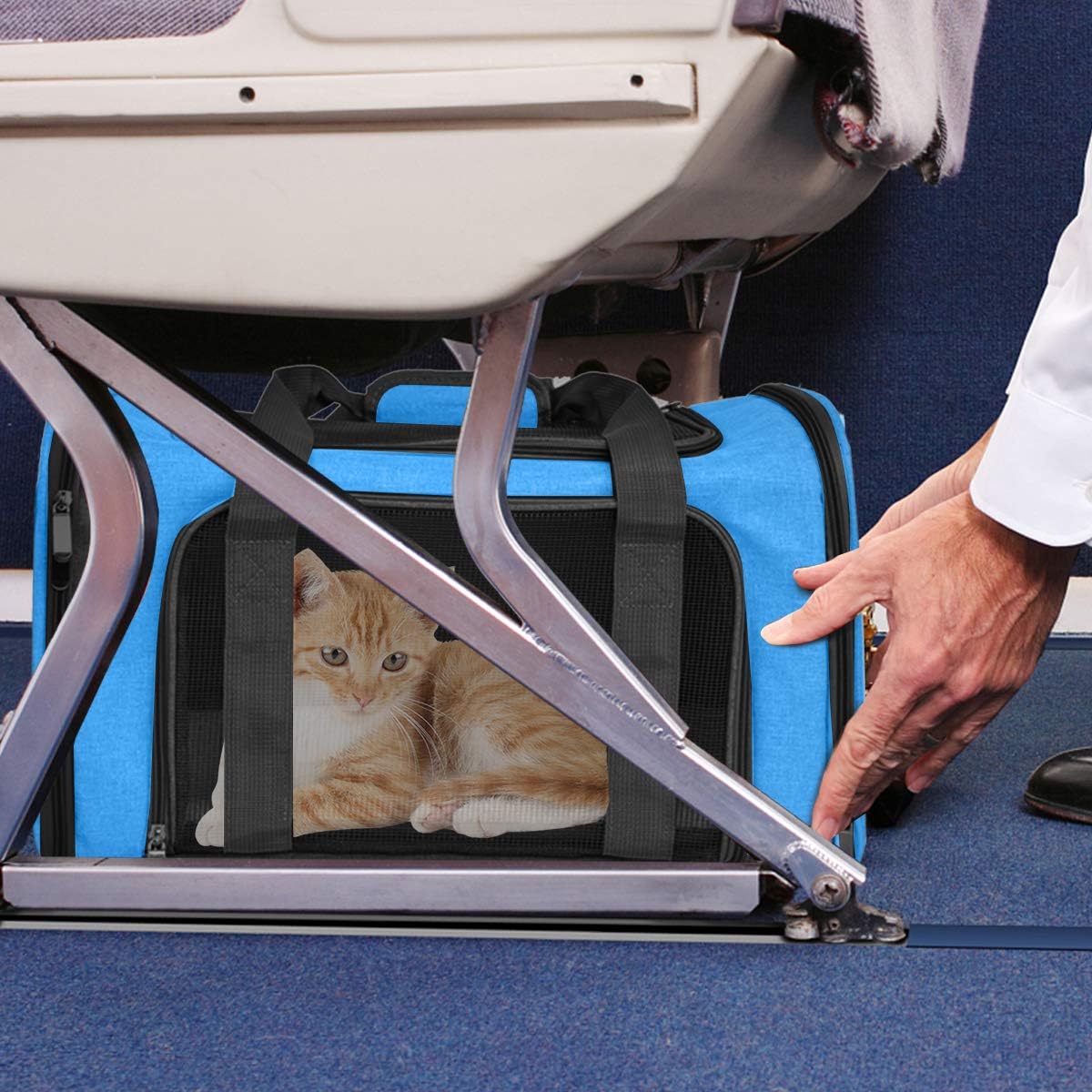 Geanta pentru transport animale mici, MOSMAOO®, 45x30x30, baza ...