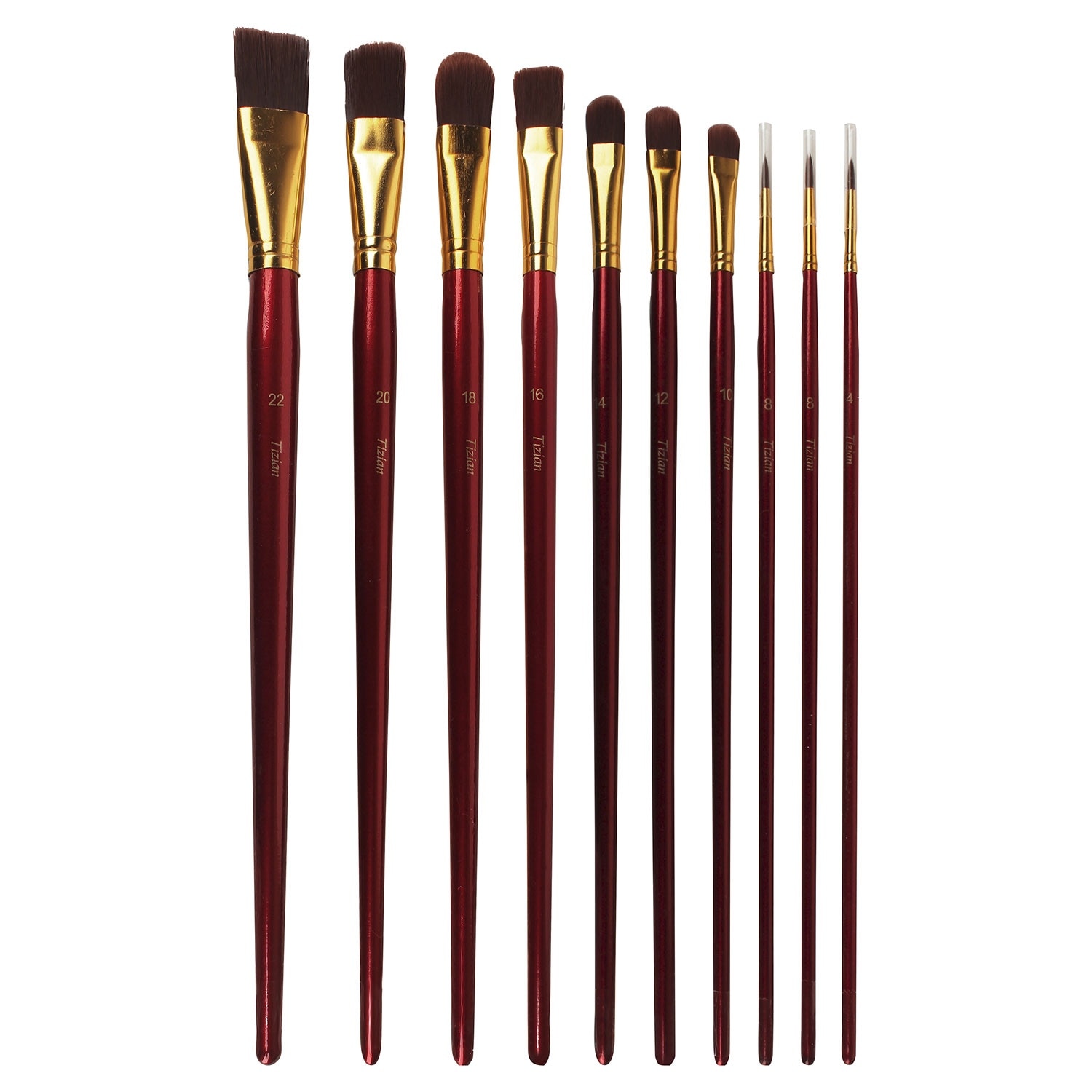 Set 10 pensule pentru pictura Aldi, marimi diferite - eMAG.ro
