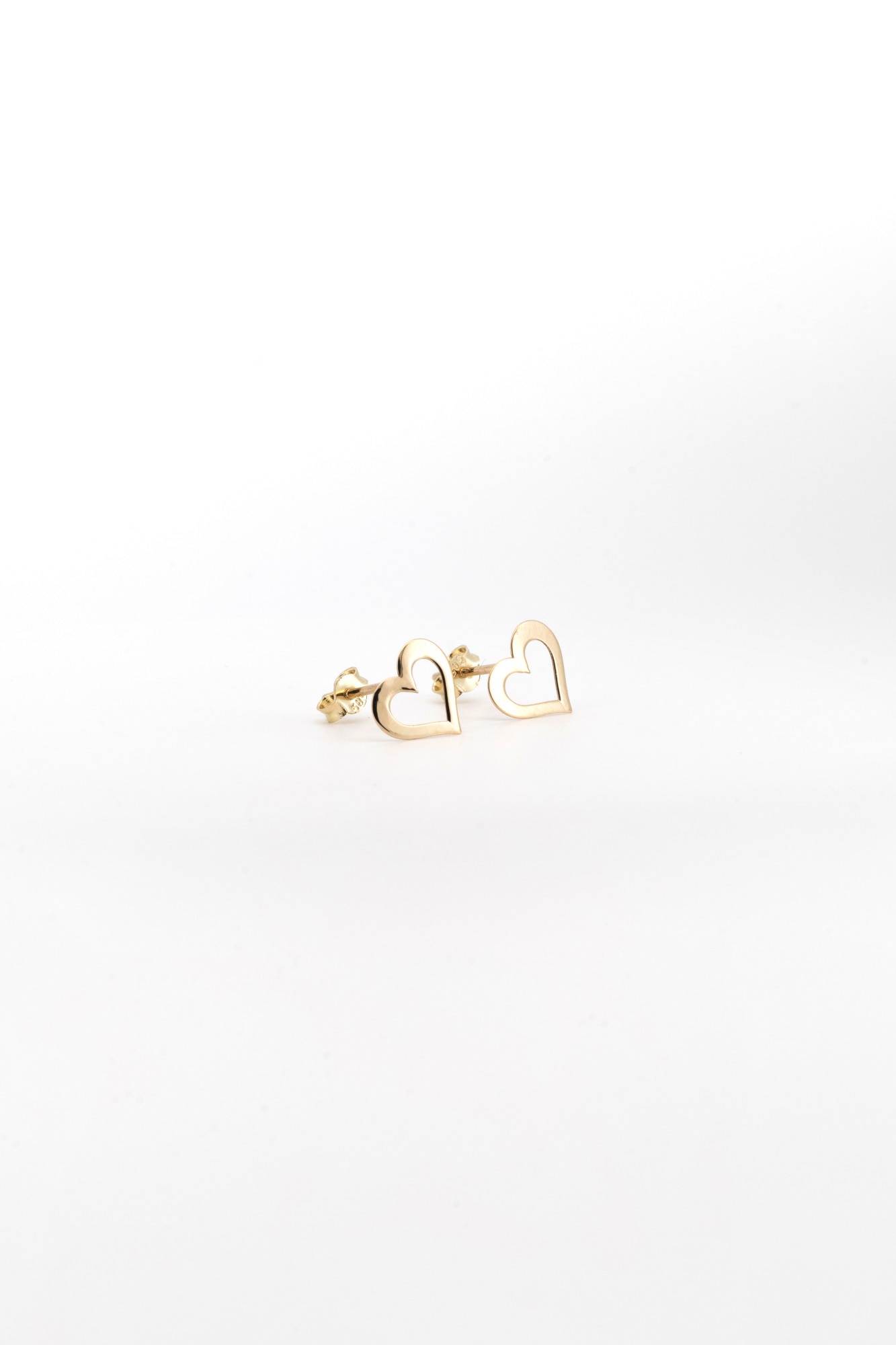 Cercei din aur 14k, Seven Jewelry, model contur inima - eMAG.ro