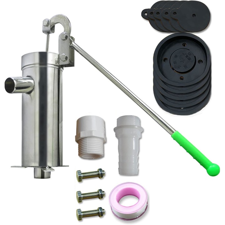 Pompa de apa, MOSMAOO®, Inox, Manuala, Argintiu - eMAG.ro