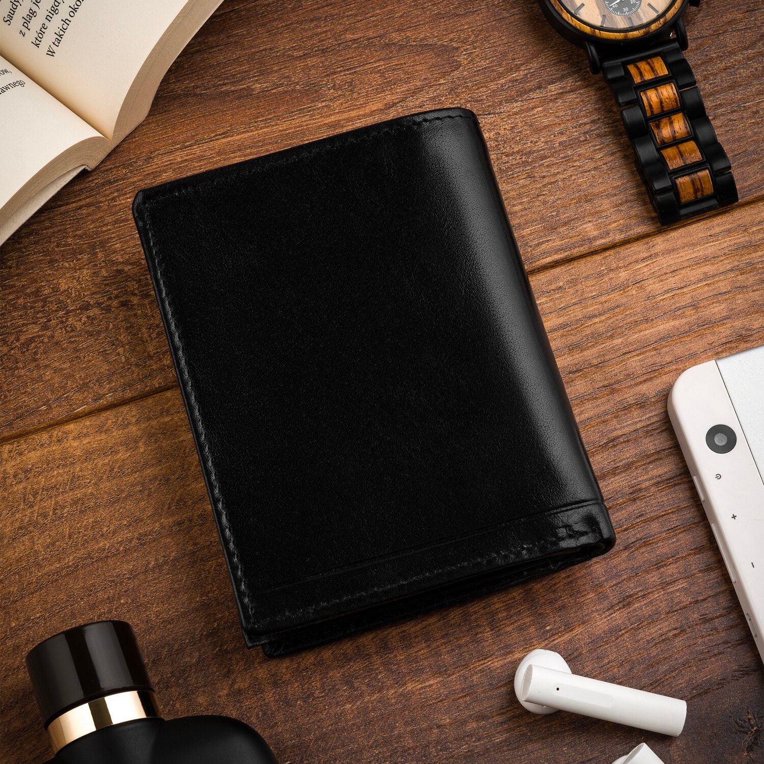 Portofel barbati, piele naturala, negru, Rovicky, cpr-125-bar, 12, 5 x ...