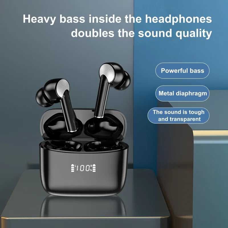 Безжични слушалки Vala J8 PRO TWS, Bluetooth 5.3, ANC+ENC отмяна на ...