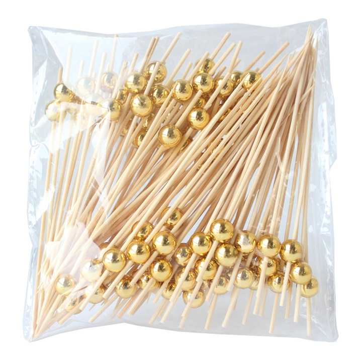 Set 100 buc mini scobitori decorative, Axroad Mall, Decora fructe ...