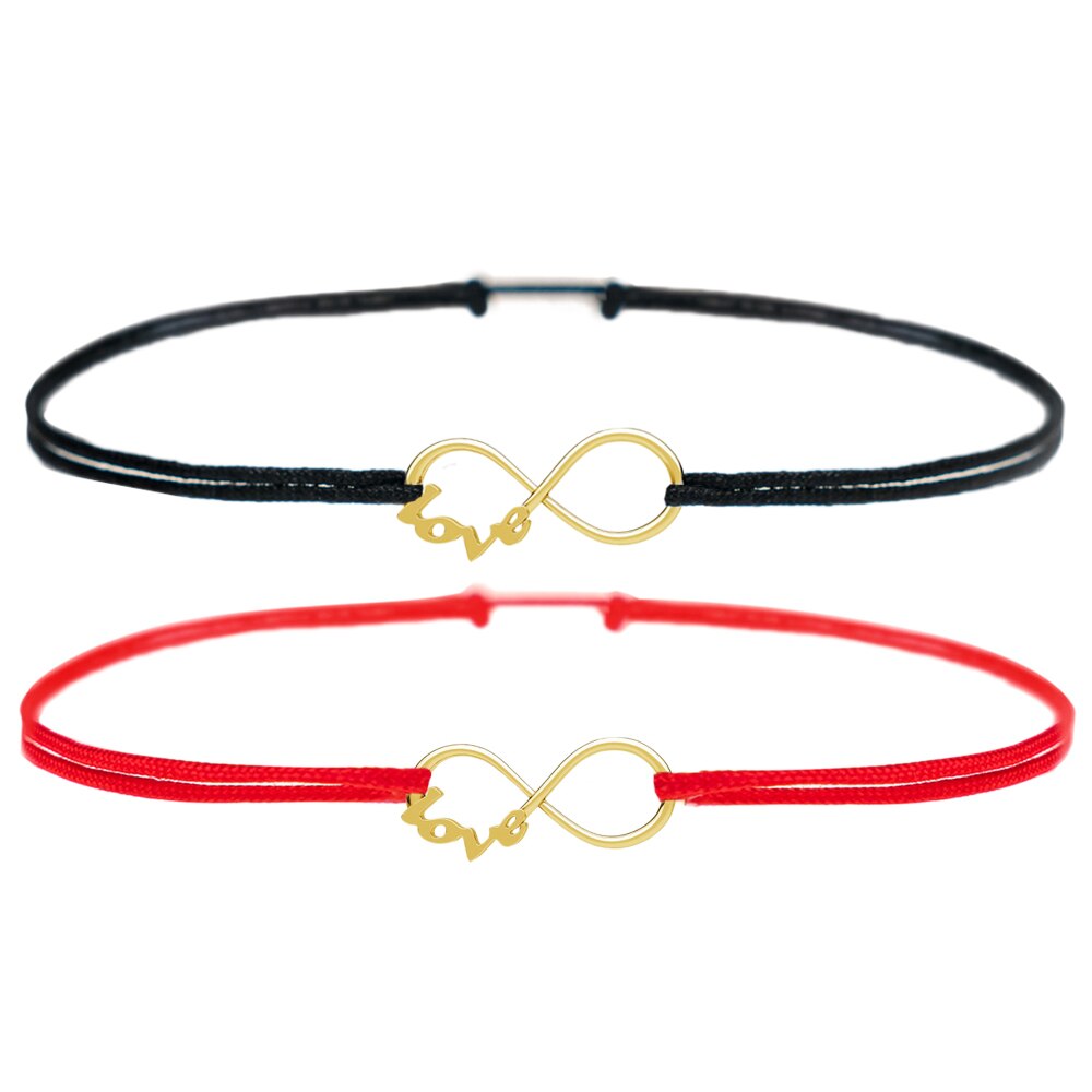 Set 2 bratari cuplu, Argint 925 placat cu aur, Infinite Love - eMAG.ro
