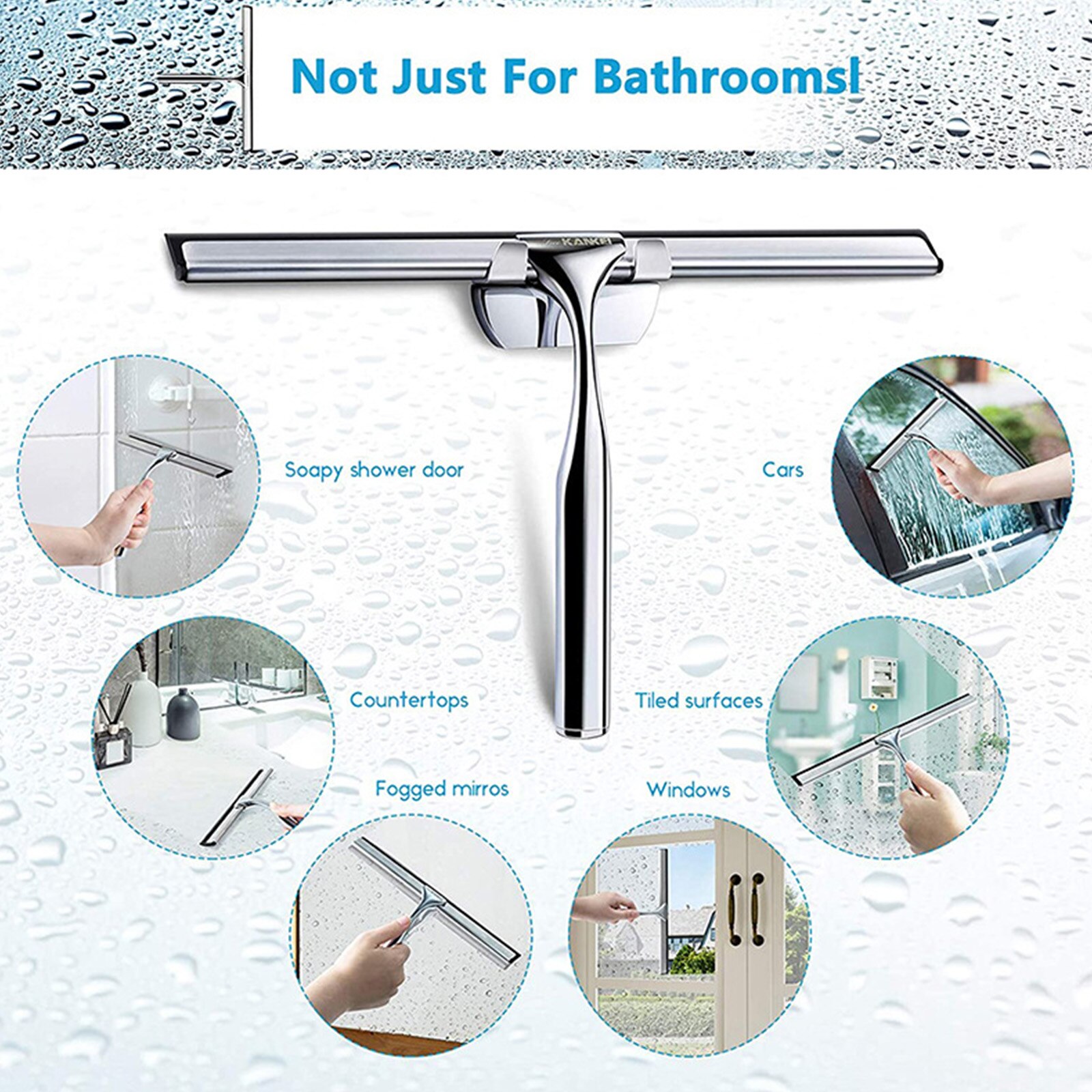 Set suport si racleta, Zggzerg, Maner antiderapant, Pentru baie, usi de ...