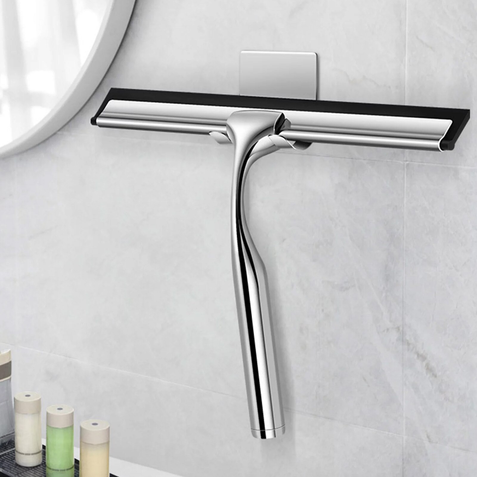 Set suport si racleta, Zggzerg, Maner antiderapant, Pentru baie, usi de ...