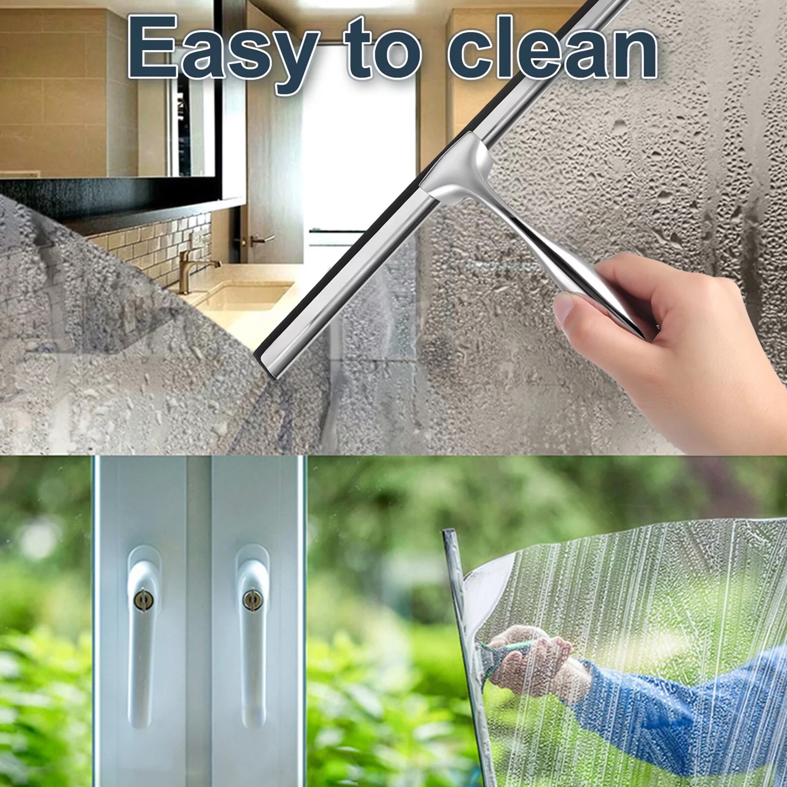 Set suport si racleta, Zggzerg, Maner antiderapant, Pentru baie, usi de ...