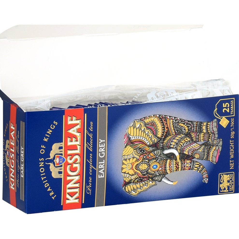 Ceai Negru, Kingsleaf, Earl Grey, 25 plicuri, 50 g - eMAG.ro