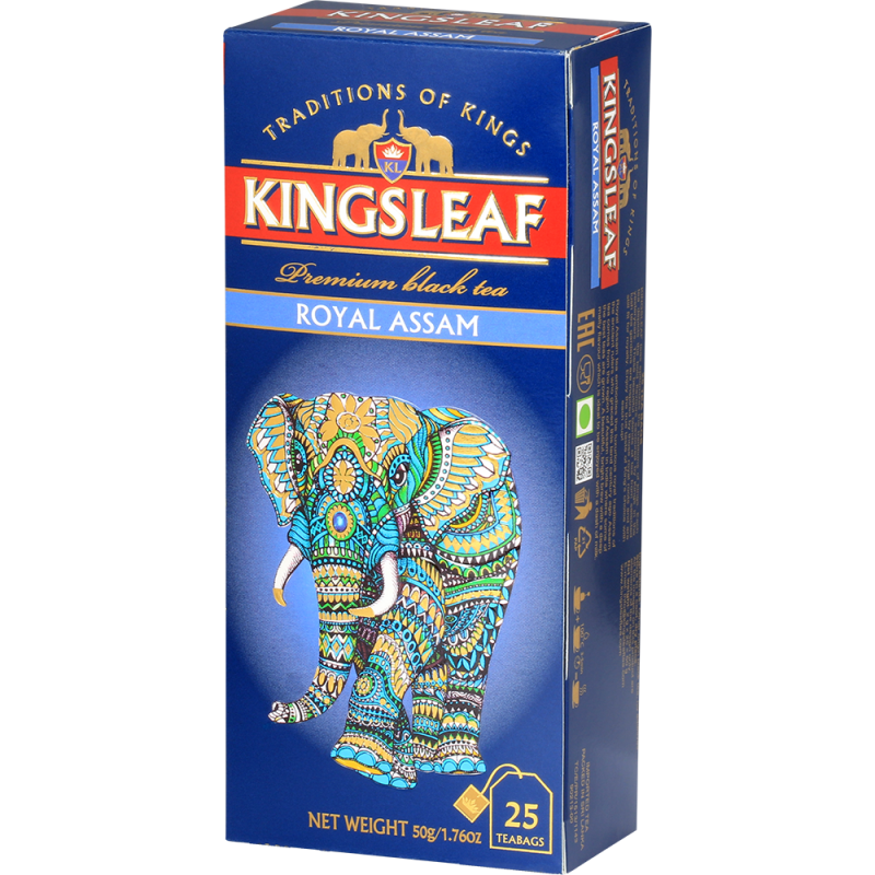 Ceai negru, Kingsleaf, Royal Assam, 25 plicuri, 50 g - eMAG.ro