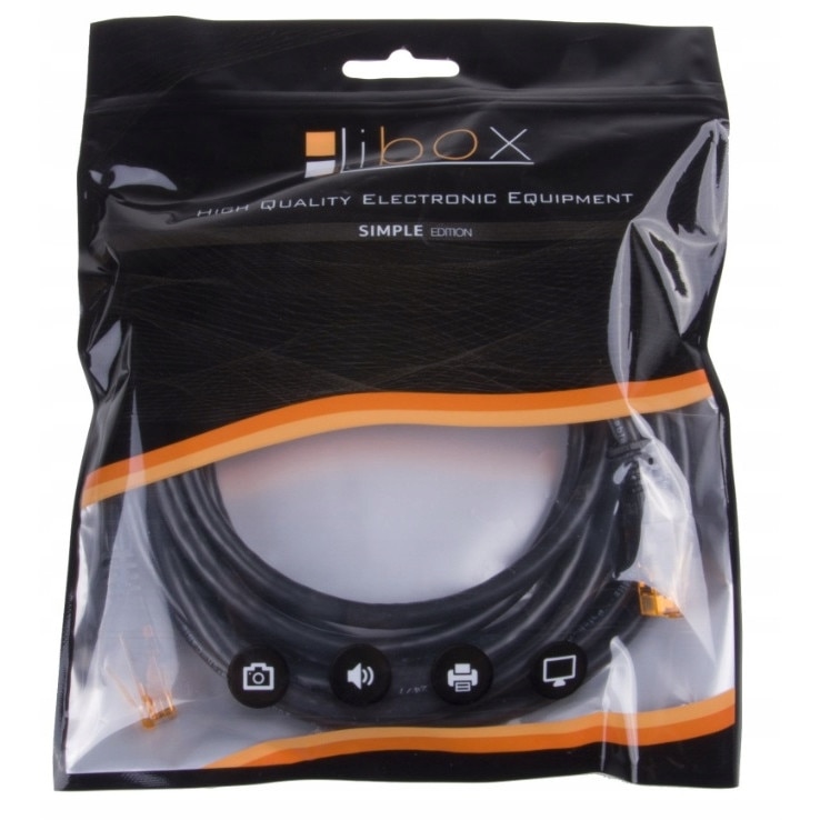 Cablu Internet LAN 10m Libox® LB0075, Cat. 6, UTP Ethernet, Conector RJ45, Utilizat pe scara ...