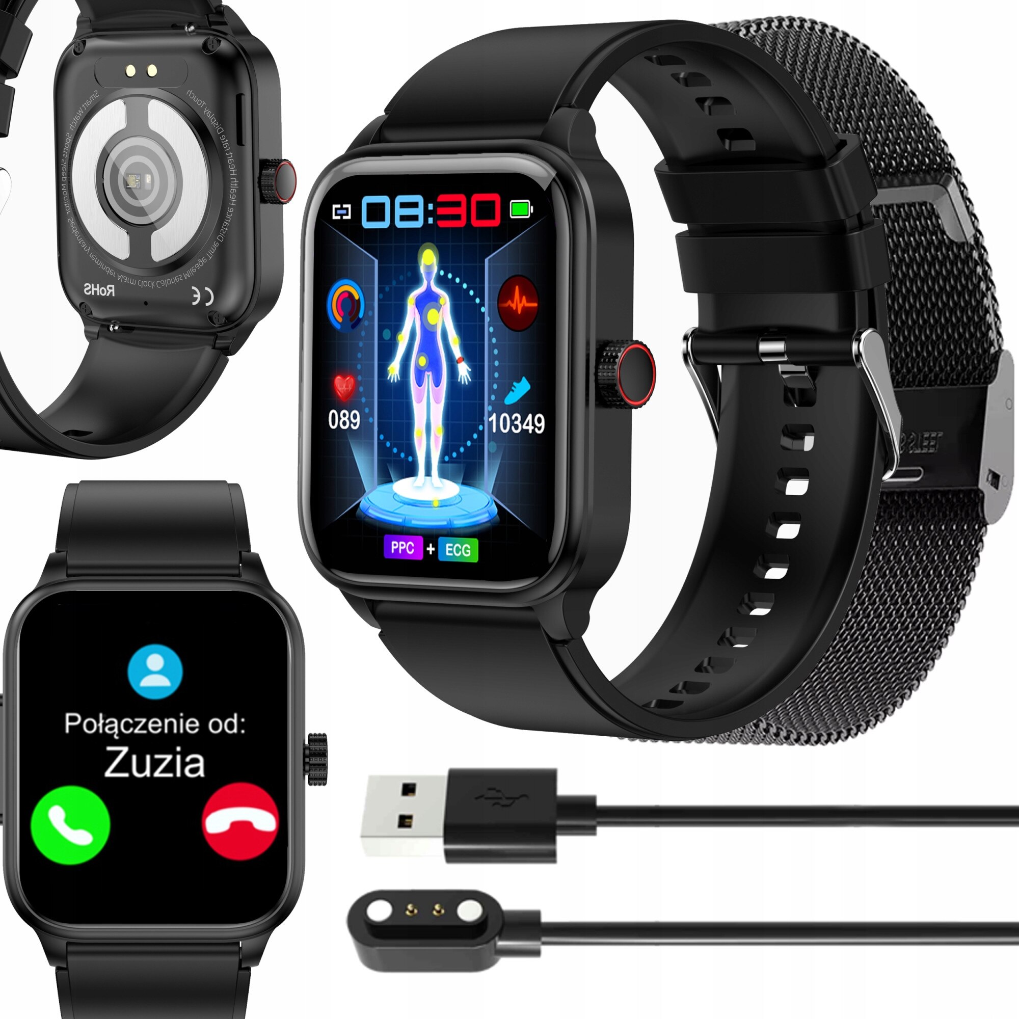 Ceas Smartwatch Barbati, Aries Watches, Negru - eMAG.ro