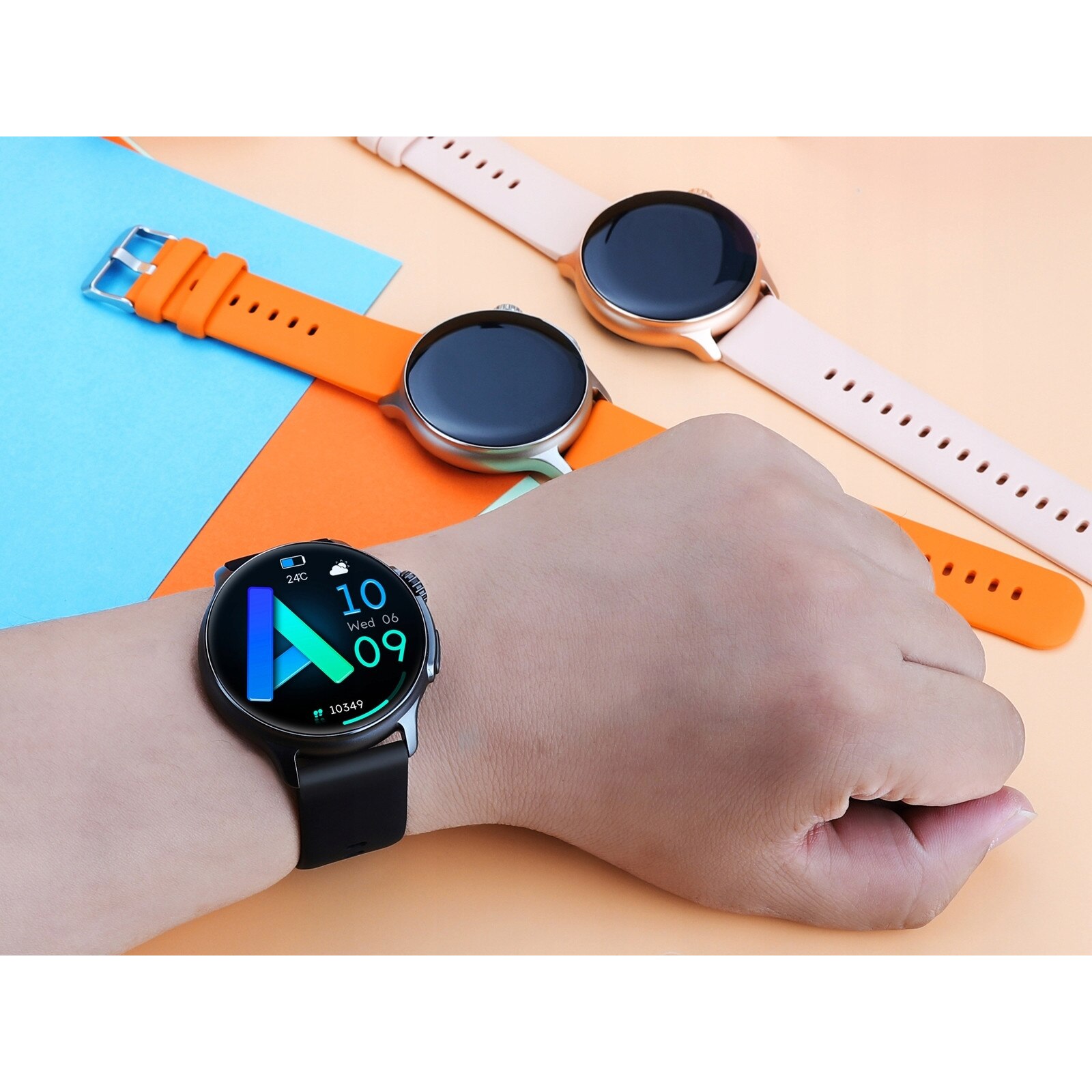 Ceas Smartwatch Femei, Aries Watches, K58RG, FULL Touch Display 466x466 ...