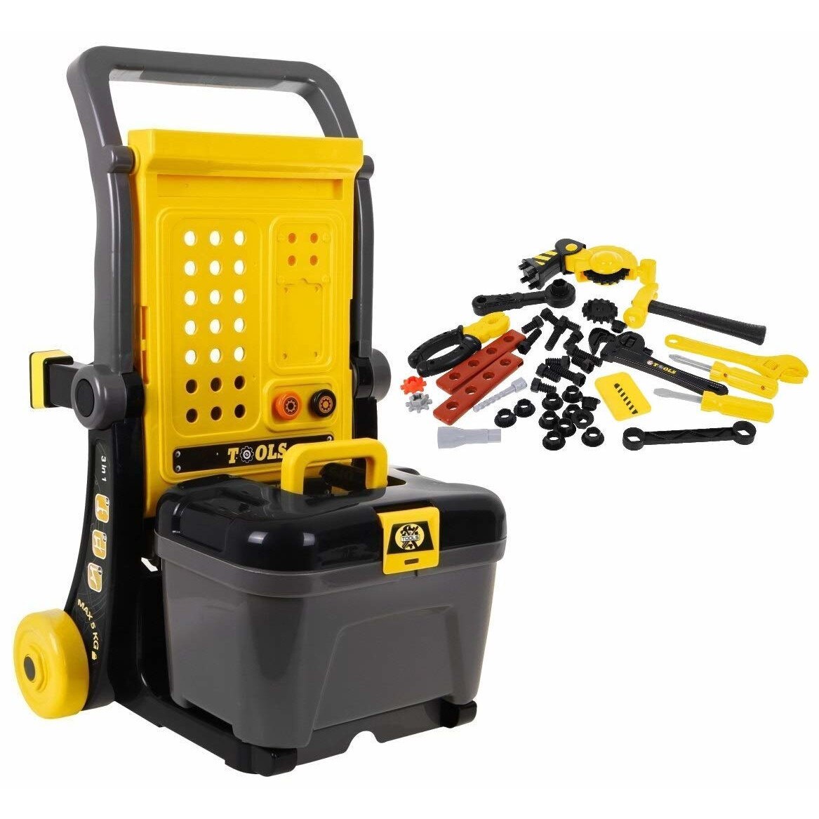 Banc de lucru portbail pentru copii, cu scule si unelte pentru mecanic ...