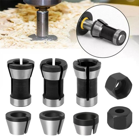 Cap de mandrina HSS 6 piese, 6 mm 6,35 mm 8 mm, Axroad Mall, Suport ...