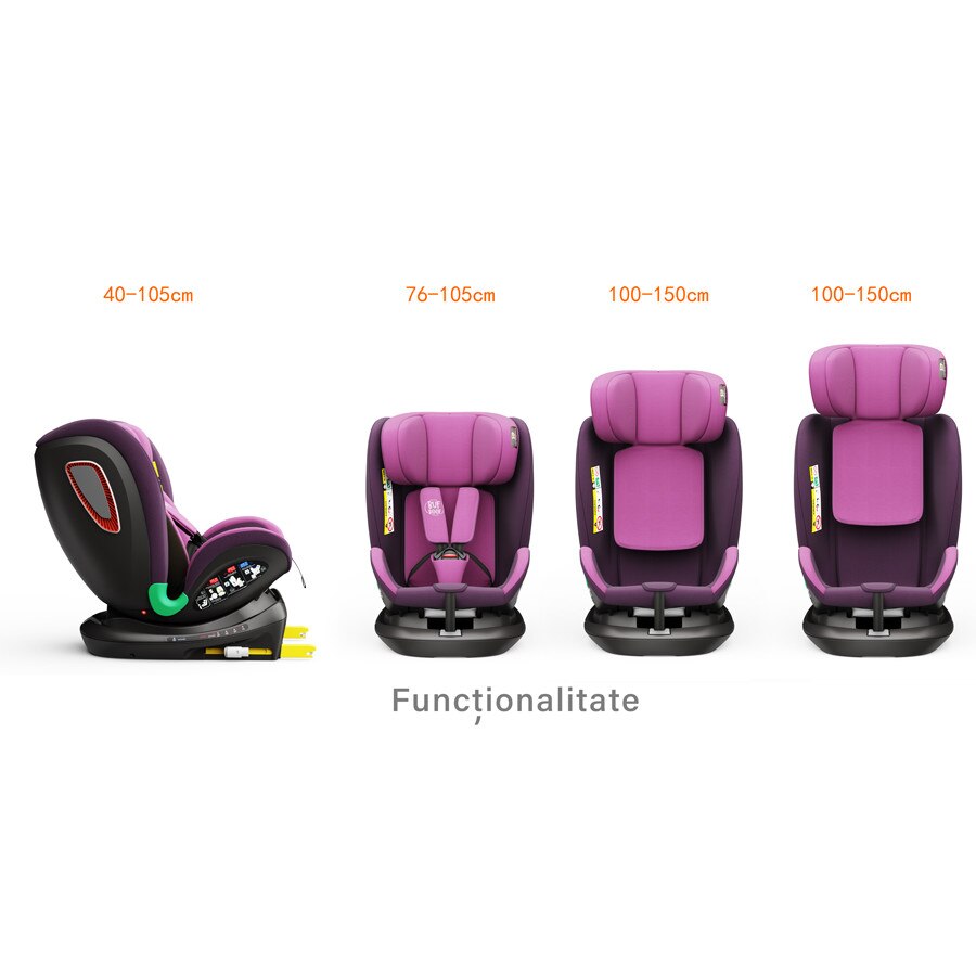 Scaun auto Platinum Deluxe i-Size Buf Boof cu isofix rotativ 360 grade ...