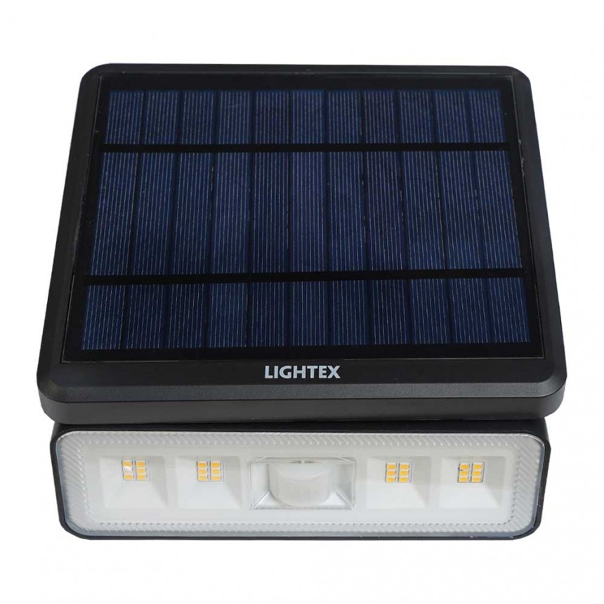 Proiector solar LED, Lightex, FARGO, 8W, 4000K, 1000lm, IP54, baterie 3 ...