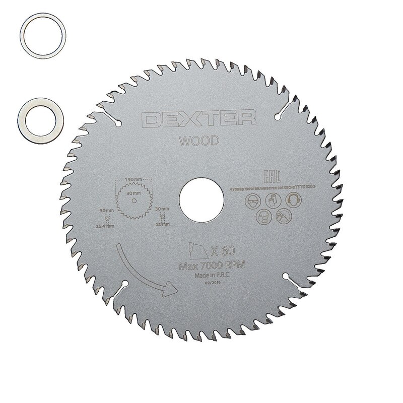 Set Disc circular Dexter, pentru fierastrau, pentru lemn, 60 dinti, Ø ...