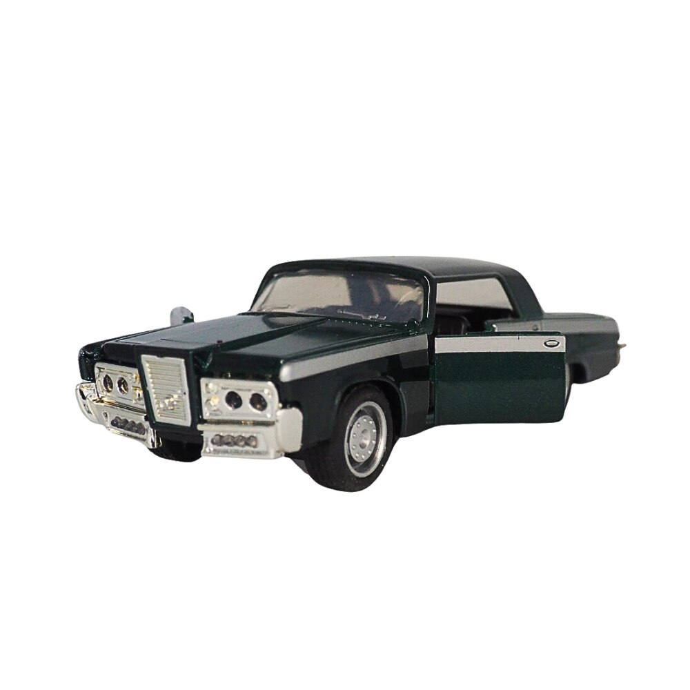 Masina epoca Hot Rod, Diecast, metal si plastic, verde si gri, 1:32, 12 ...