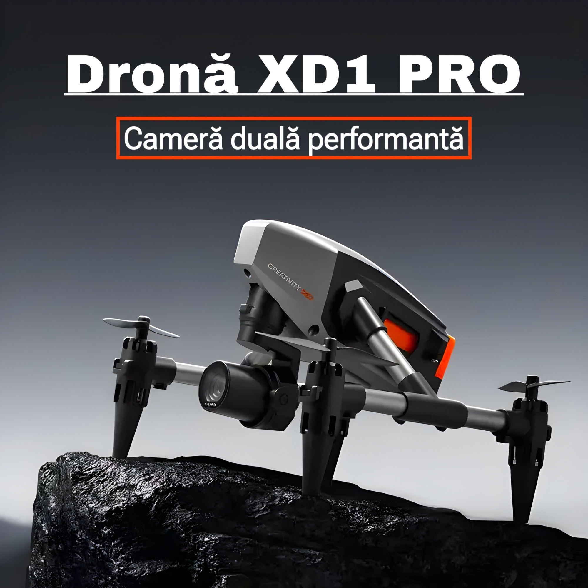 Mini Drona Profesionala, HexaCraft, Model XD1 FlyTron HexaPro, Camera duala 4K, ZOOM 50X, Flow ...