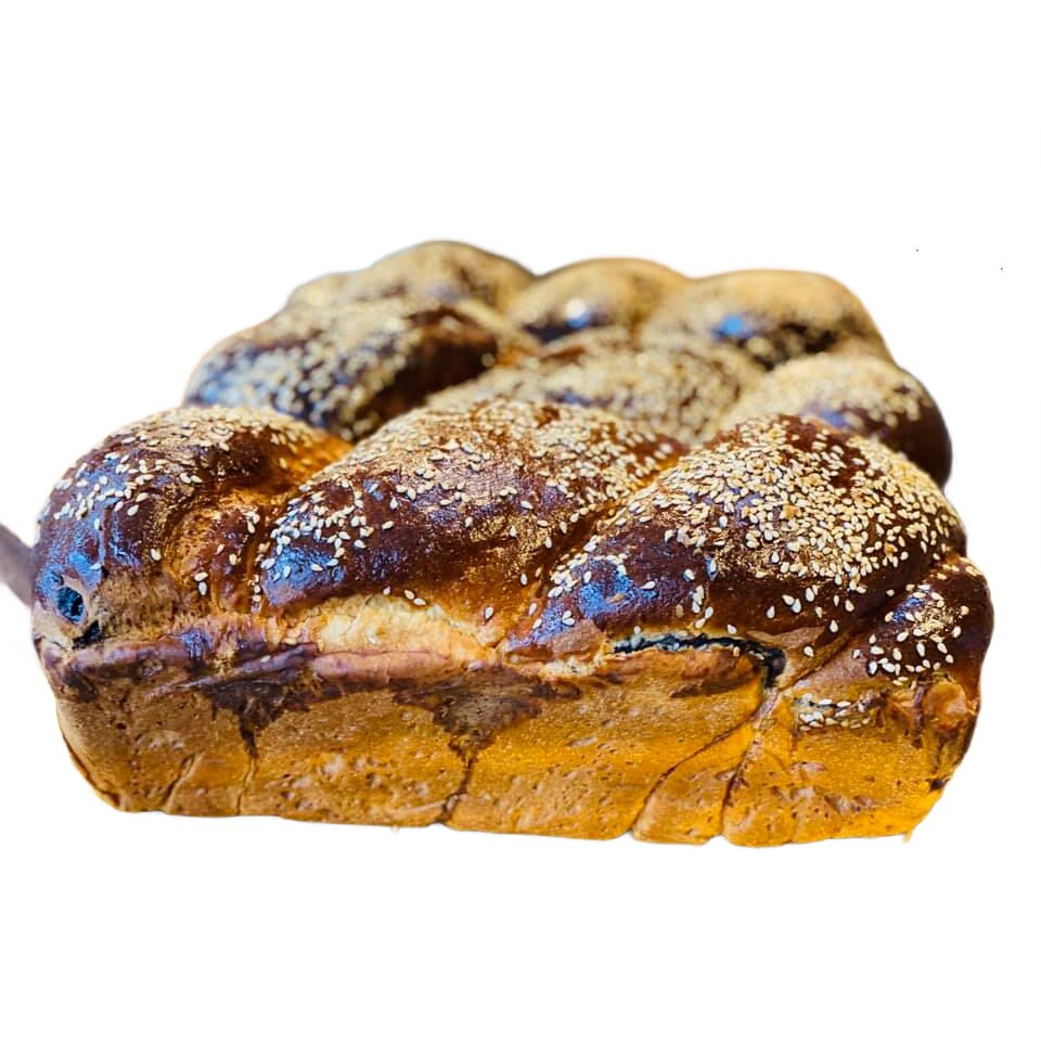 Cozonac Traditional, 1.2 kg, Nuca, rahat, cacao, stafide, unt - eMAG.ro