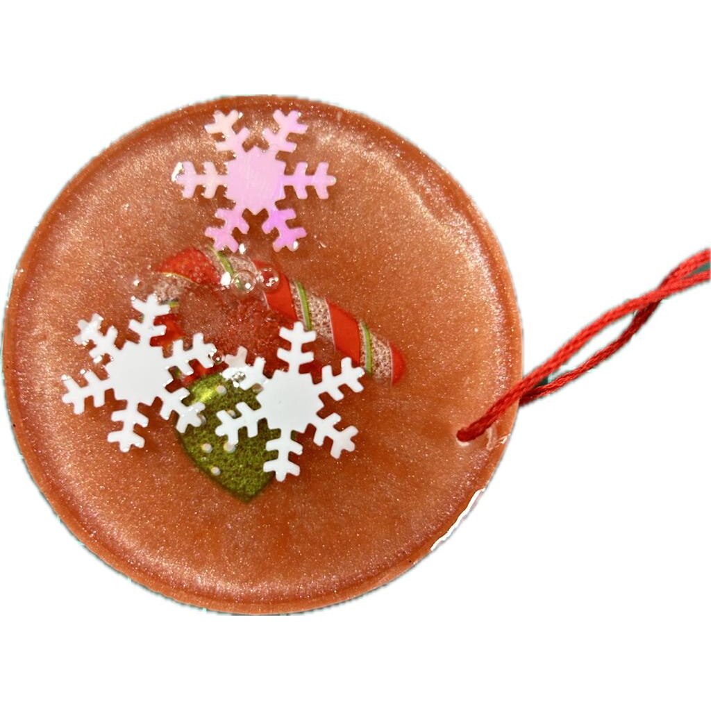 Globuri de craciun, set 6 buc, handmade, din rasina epoxilica, de ...