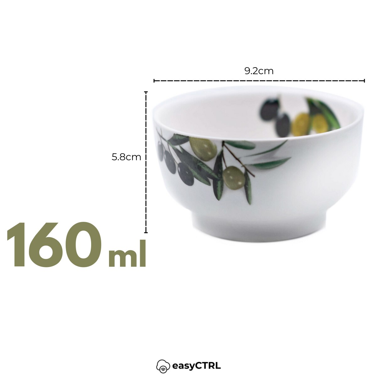 Set 4 Boluri pentru aperitive si sosuri, Portelan, Alb - eMAG.ro