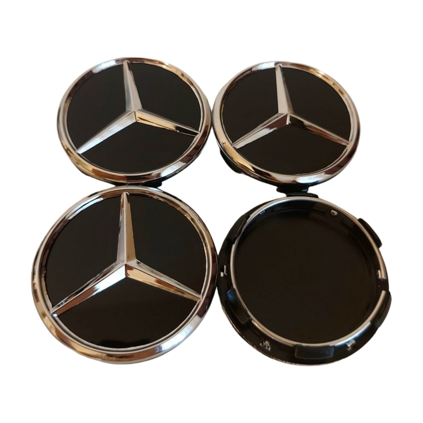 Set 4 capace jante Mercedes negru simplu exterior: 60mm, interior: 56mm ...