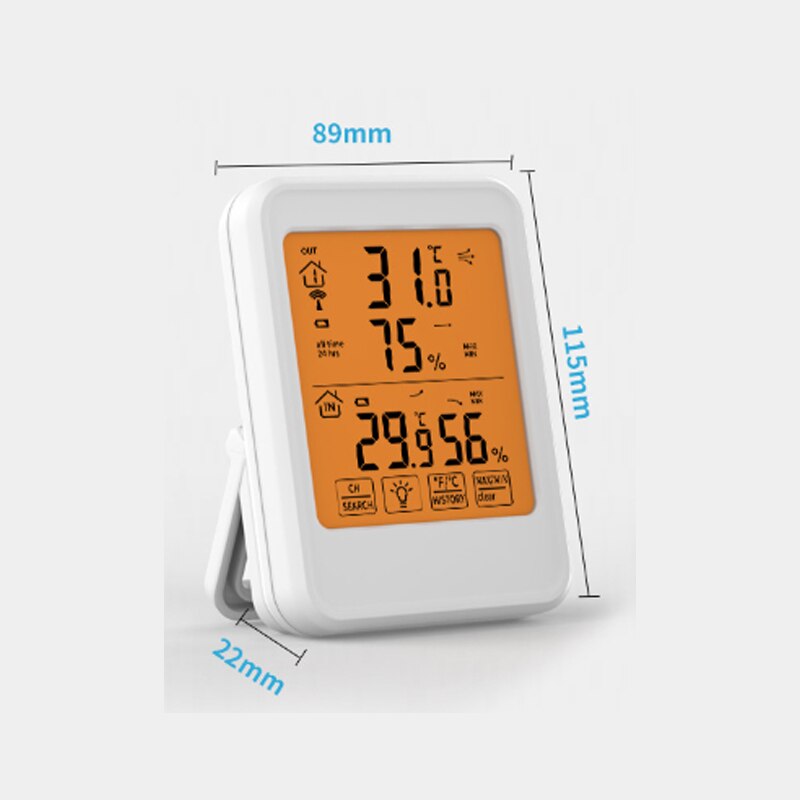 Higrograf wireless, Sunmostar, ABS, Alb - eMAG.ro