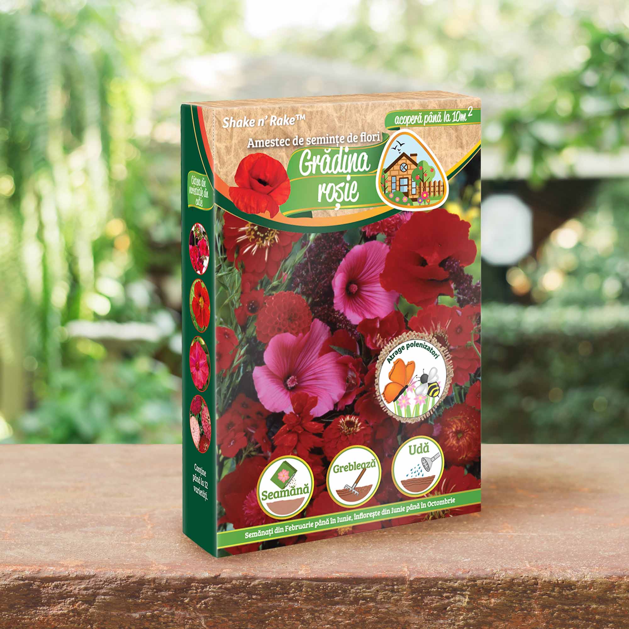 Amestec de seminte de flori- Colectia Rosie, 200 g - eMAG.ro