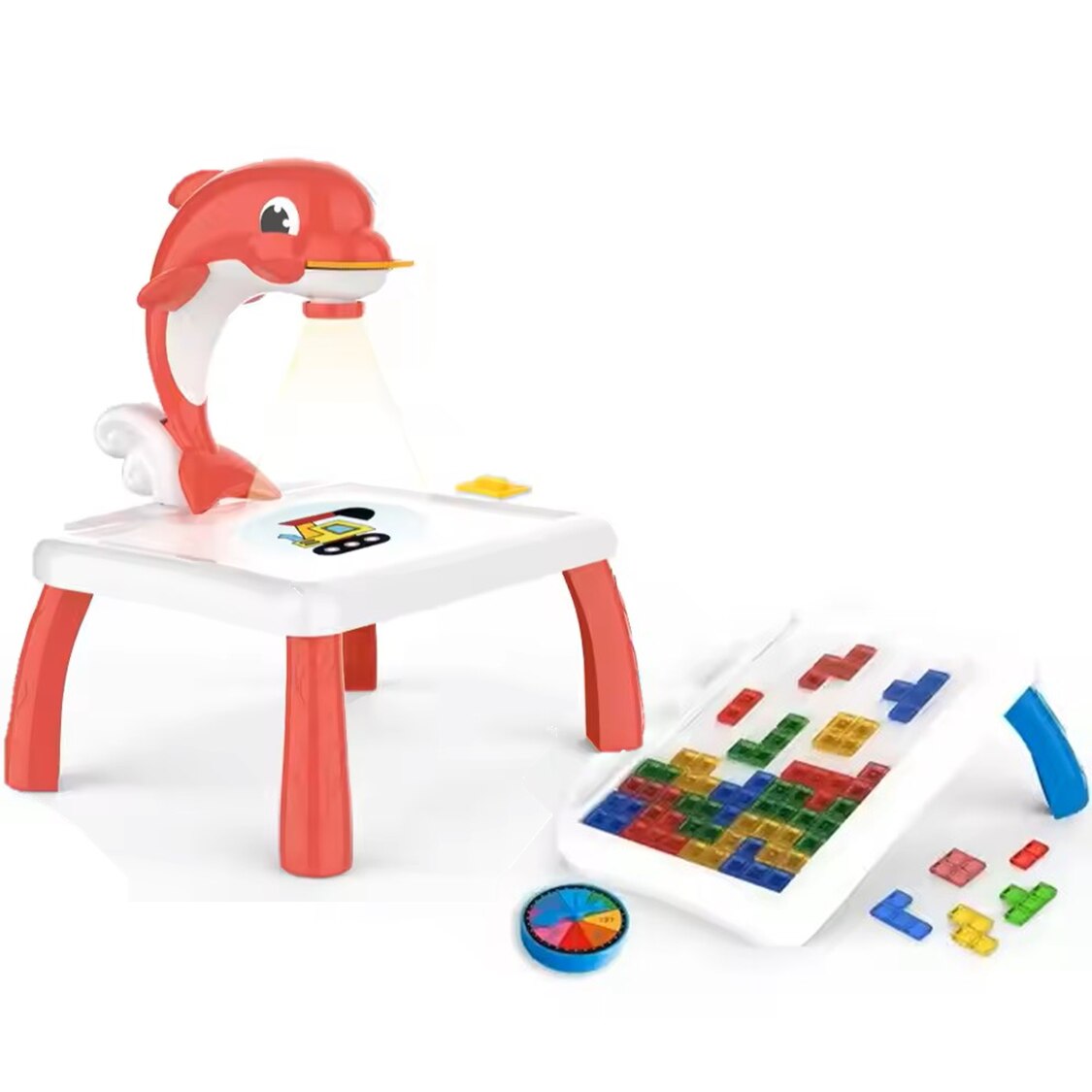 Masa proiector de desen pentru copii, lumina si muzica, Tetris, 3 ani+ ...