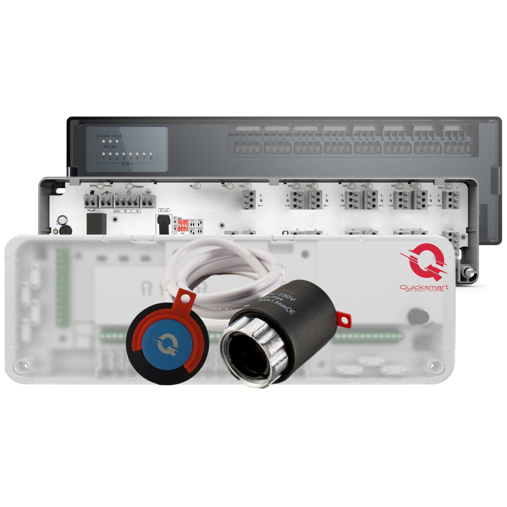 Actuator electrotermic Qsmart NC normal inchis, pentru Kit Automatizare ...