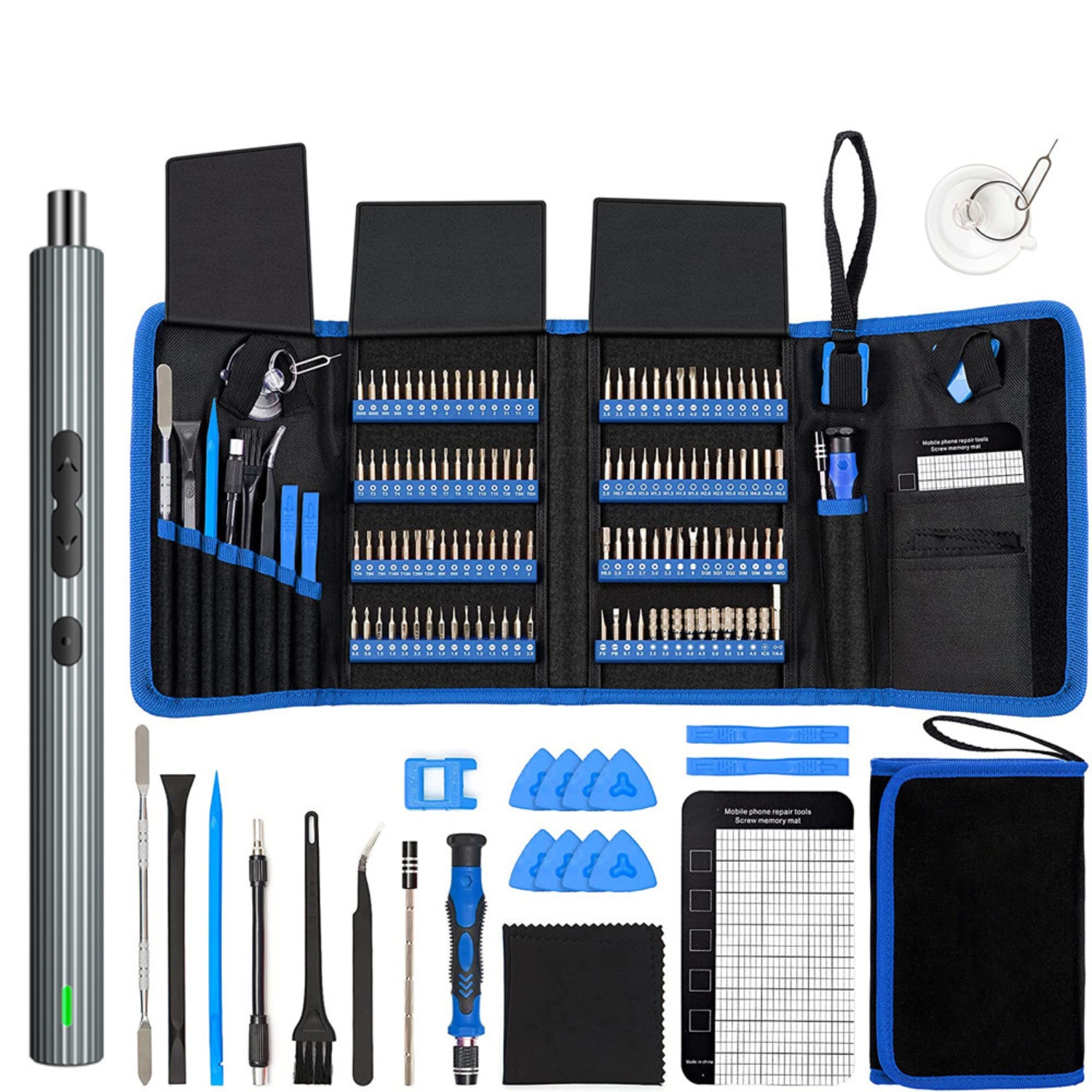 Set surubelnita electrica de mare precizie, 144 piese, 120 biti ...