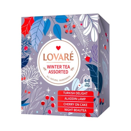 Set Ceai 4 arome x 8 pliculete, Lovare, 64 g - eMAG.ro