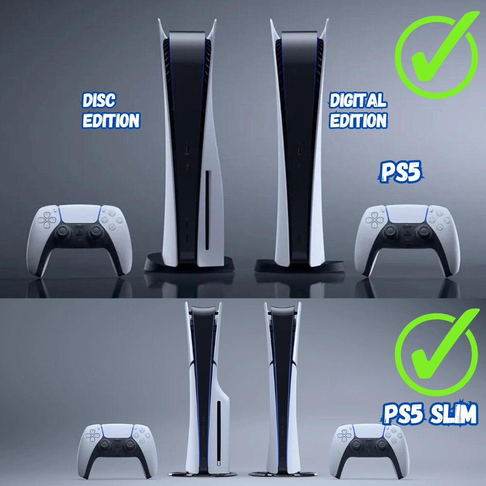 Stand vertical 5 in 1 multifunctional PS5 / PS5 SLIM Evolve-x®, cu ...