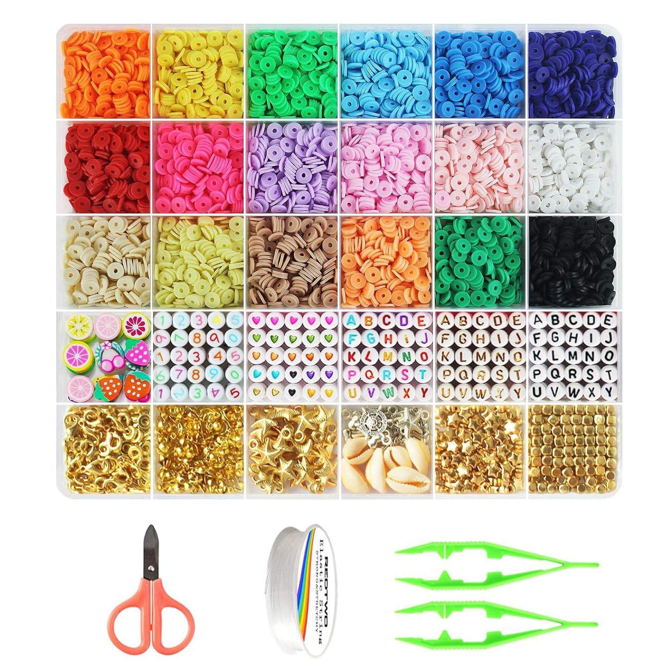 Kit de fabricare a bratarilor din margele de argila, 8-12 ani ...