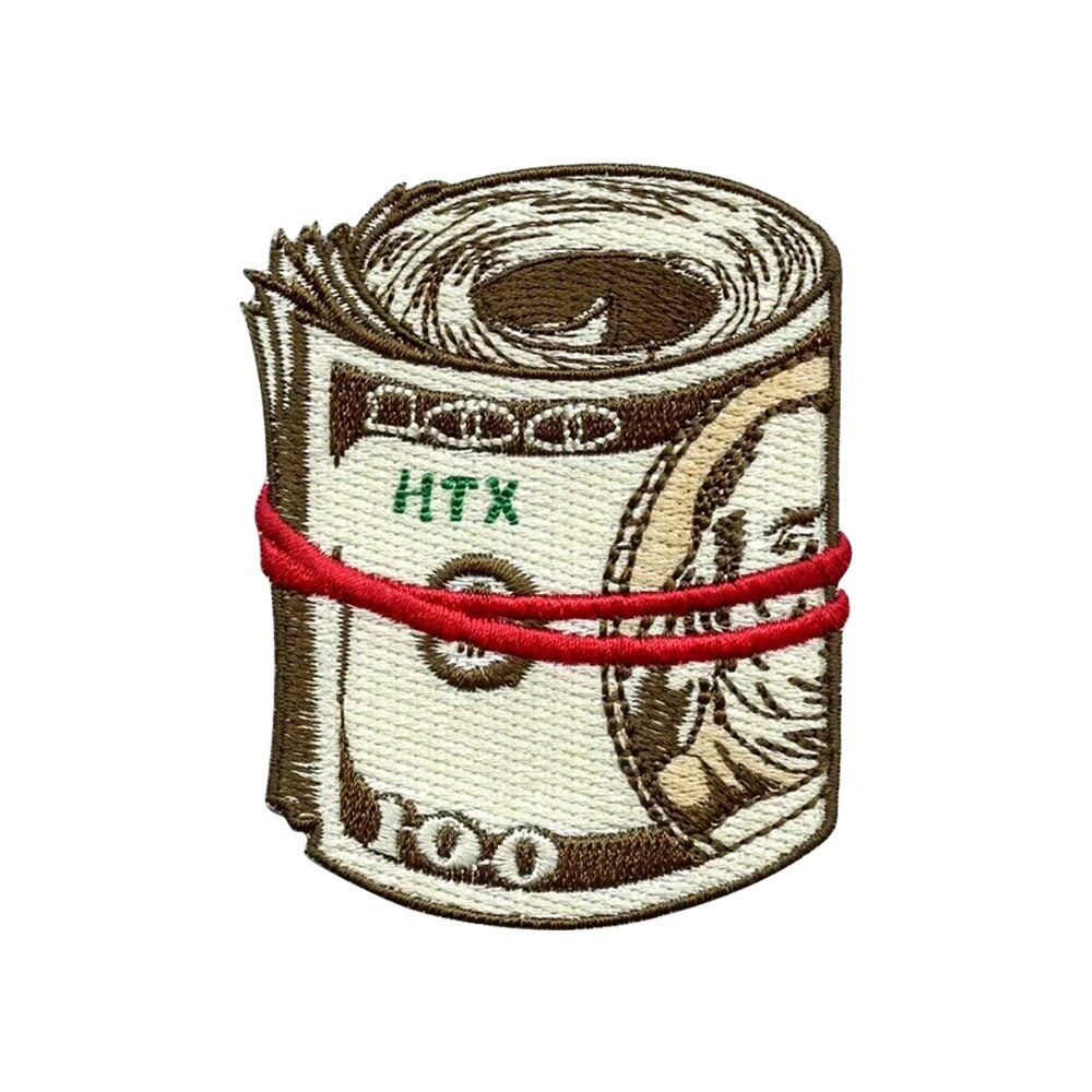 Petic textil brodat Teanc de bani 7x5.5 cm - eMAG.ro