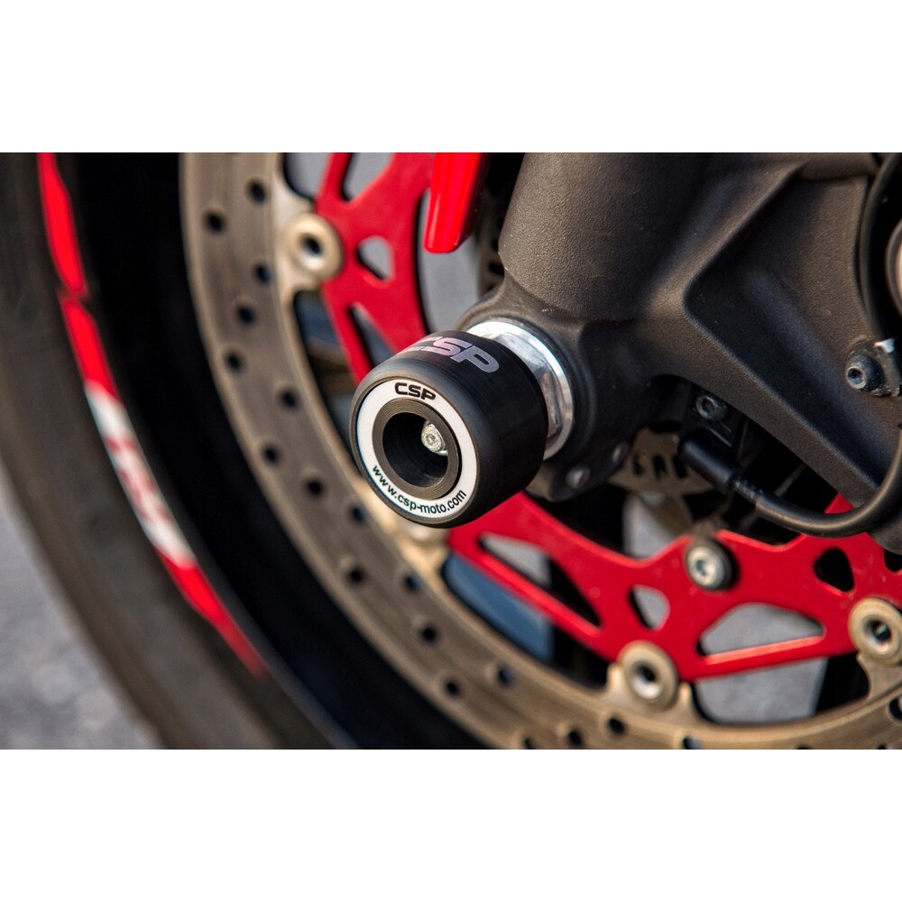 Set 2 crash pad-uri pentru suspensie fata moto, CSP, Plastic, Pentru ...