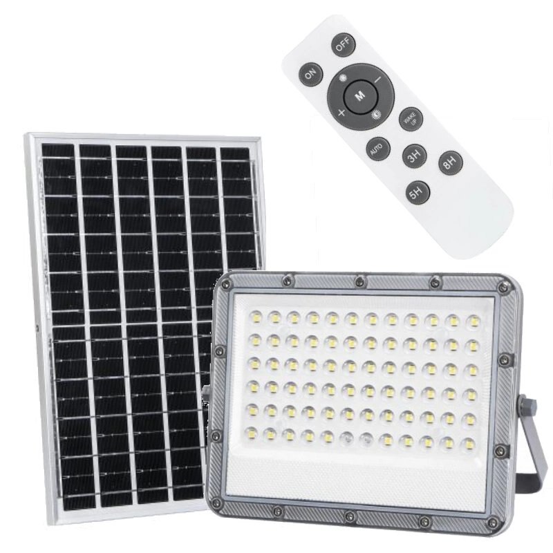 Proiector solar cu halogen LED cu telecomanda, Ecolight, 100W, 4000K ...