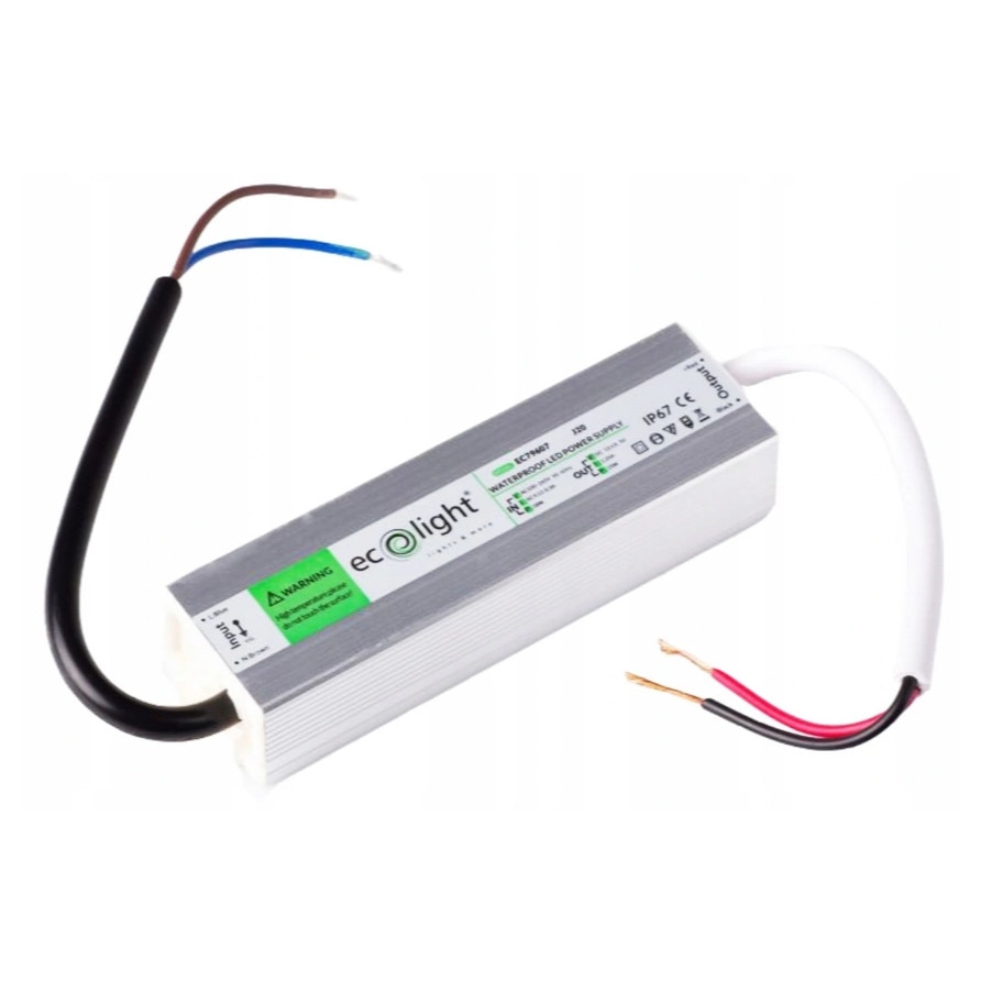 Sursa de alimentare panou LED, Ecolight, 15W, 12V, Rezistent la apa ...