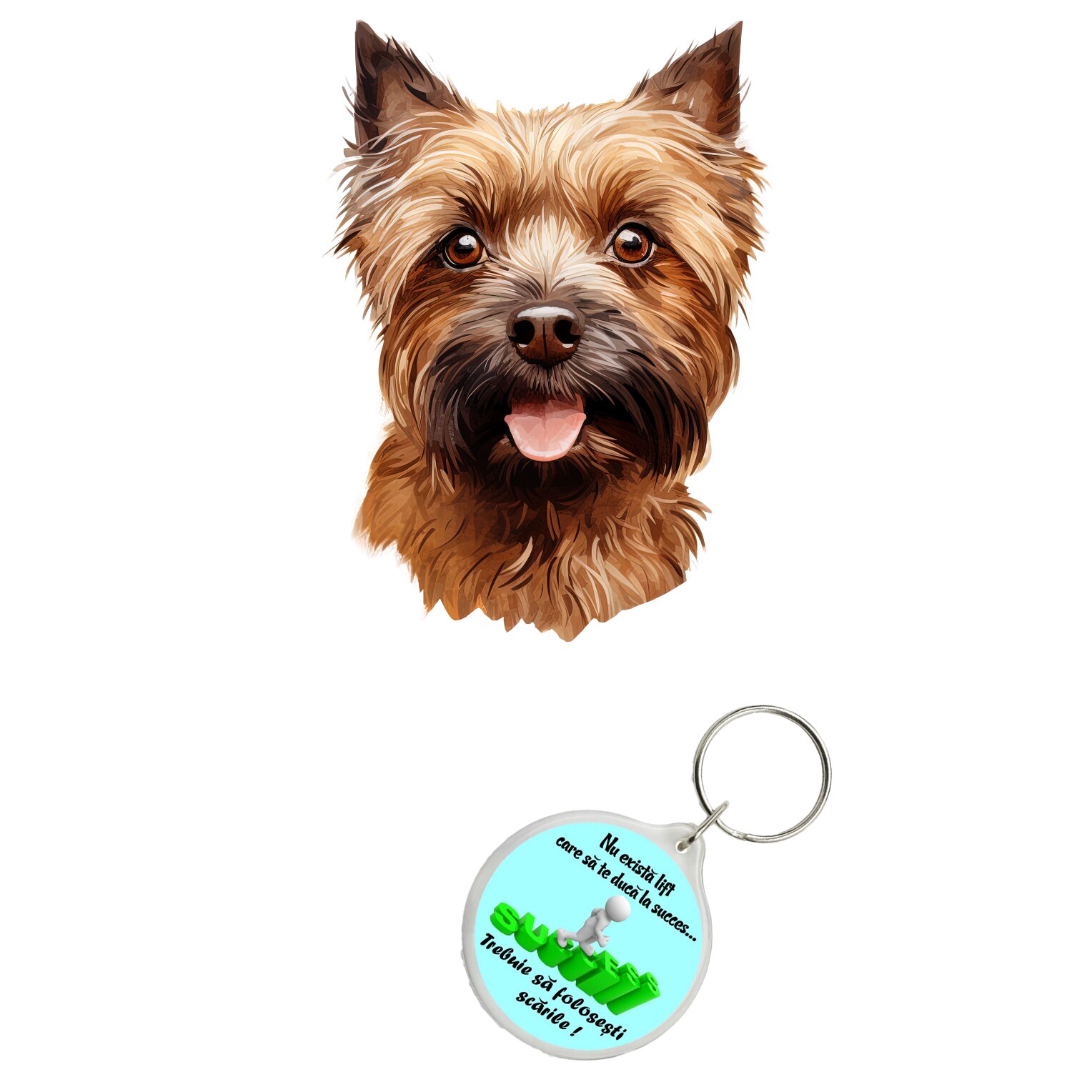 Set sticker decorativ perete, auto si geam, Caine -Affenpinscher Brown ...